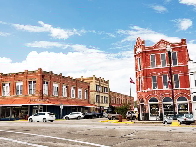 Welcome to a town where the architecture is as robust as the barbecue. These buildings haven't changed much since cowboys tied their horses outside.