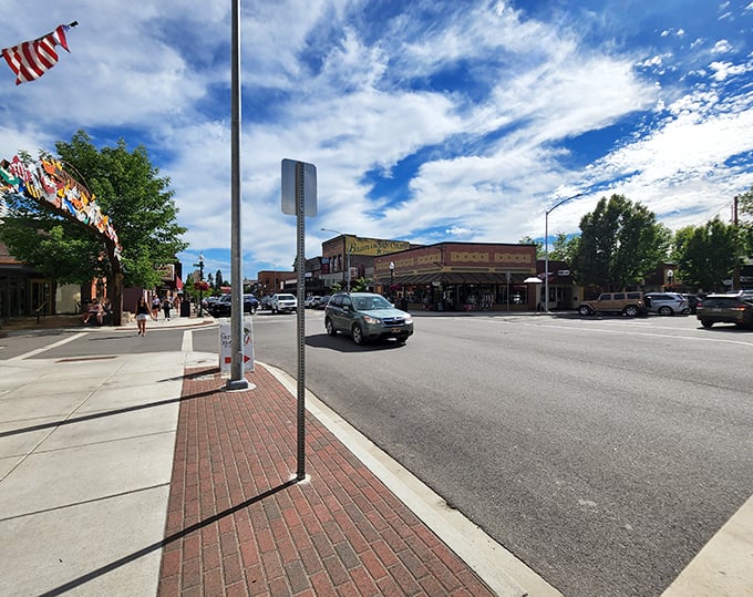 Downtown Sandpoint basks under impossibly blue Idaho skies, where local businesses thrive without a chain store in sight.