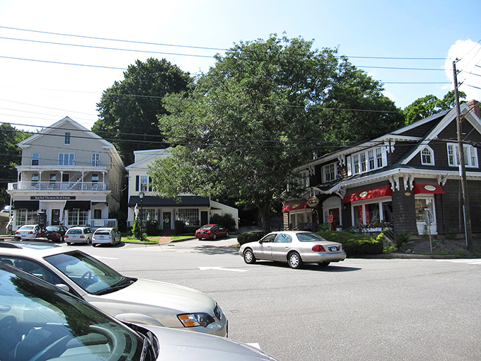Main Street magic in full summer bloom. These charming storefronts aren't playing dress-up for tourists&mdash;they're the real deal, housing local treasures waiting to be discovered.