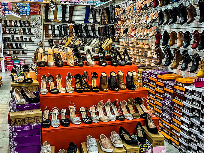 Shoe paradise exists, and it's arranged in glorious technicolor rows. If Imelda Marcos had discovered this place, she'd have needed a bigger closet.