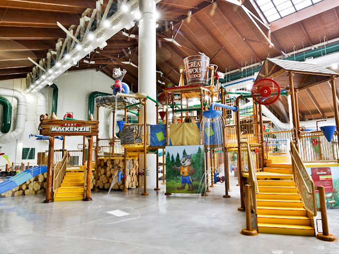 The multi-level Fort Mackenzie isn't just a playground&mdash;it's architecture with a splash degree, designed by people who clearly remember what childhood joy feels like.