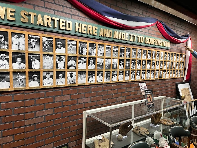 Baseball legends who traded fastballs for thermal baths line this wall. Before Vegas was a twinkle in Bugsy's eye, Hot Springs was where America's heroes played.