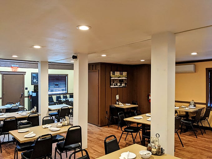 Inside, simplicity reigns supreme. No fancy chandeliers needed when the pasta does all the talking—and believe me, it's quite the conversation.