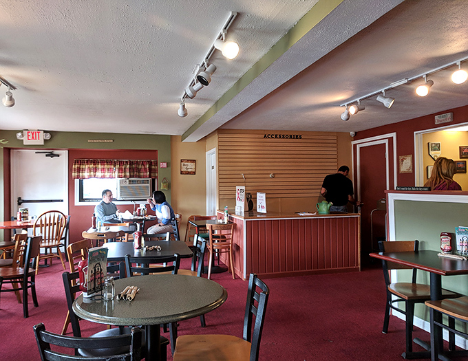 Inside, the cozy red-walled dining room feels like breakfast at a friend's house&mdash;if your friend happened to be a waffle-making genius.