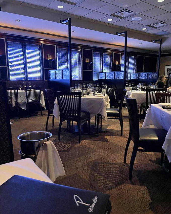 The dining room whispers "special occasion" without shouting it&mdash;where crisp white tablecloths meet warm lighting in a space that makes Tuesday feel like Saturday.