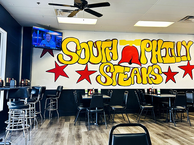 Vibrant wall art that screams Philadelphia pride louder than an Eagles fan on game day.