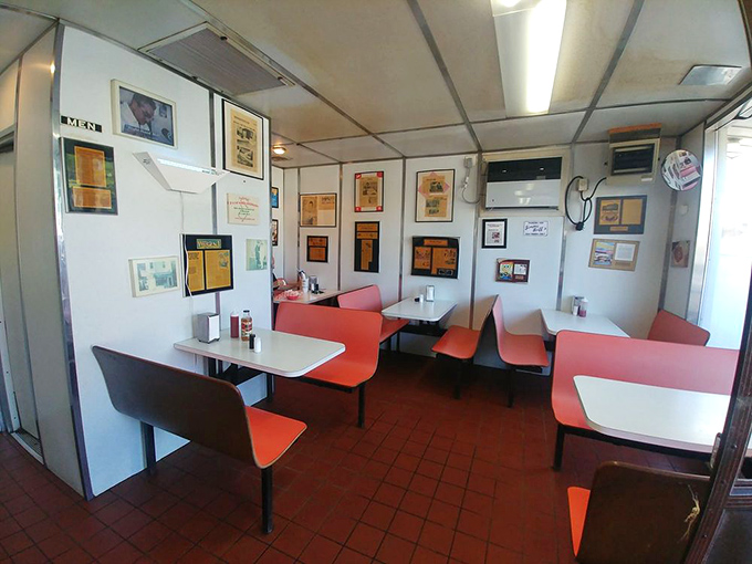 Simple red booths and no-nonsense decor tell you everything you need to know&mdash;this place invests in flavor, not fancy furniture.