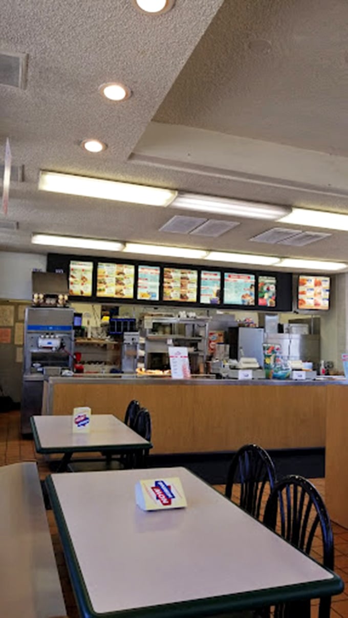 Inside, the no-frills dining area speaks volumes: this place puts its energy where it matters&mdash;into the food, not fancy decor.