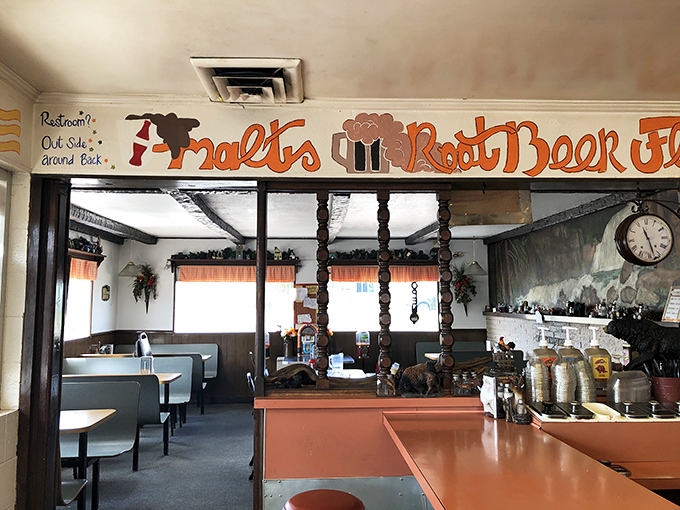 Step inside and the nostalgia hits harder than their root beer&mdash;wood paneling, classic booths, and that unmistakable small-town diner charm.