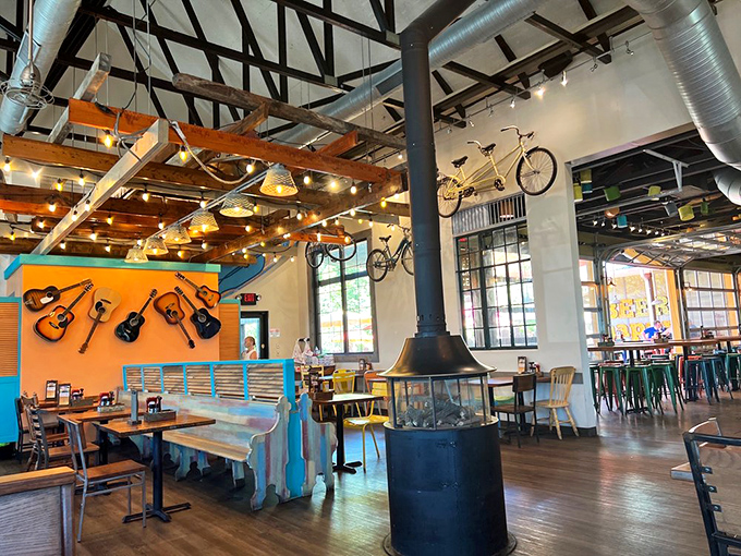 Where bicycles hang from ceilings and guitars adorn walls &ndash; this isn't just interior design, it's a manifesto for living well through playful nostalgia.