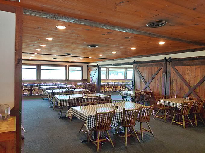 Wooden beams, barn doors, and checkered tablecloths&mdash;this isn't Instagram-engineered nostalgia, it's the real deal that chains spend millions trying to replicate.