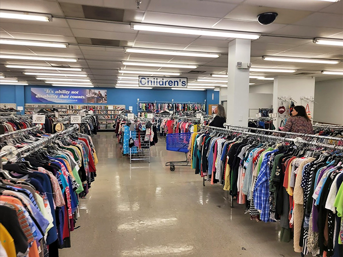 Racks upon racks of possibility. The children's section alone could outfit a small army of stylish youngsters for pennies on the dollar.