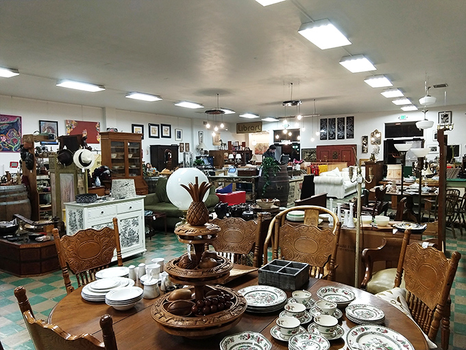 Wandering through RERUN's main floor feels like exploring a museum where everything has a price tag and a story to tell.