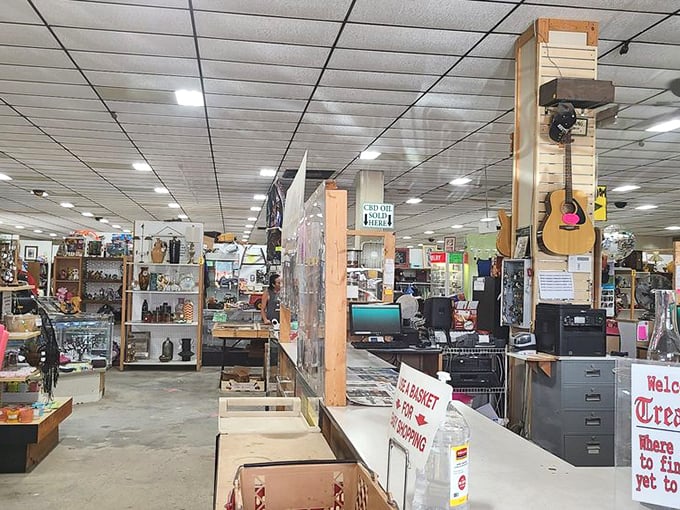 Step inside and prepare for sensory overload – aisles stretch into infinity, each booth a universe of possibilities waiting to be explored.