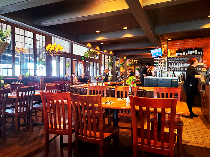 Warm wood tones, natural light, and that unmistakable buzz of happy diners. The Kettle's interior feels like the living room of your most talented culinary friend.