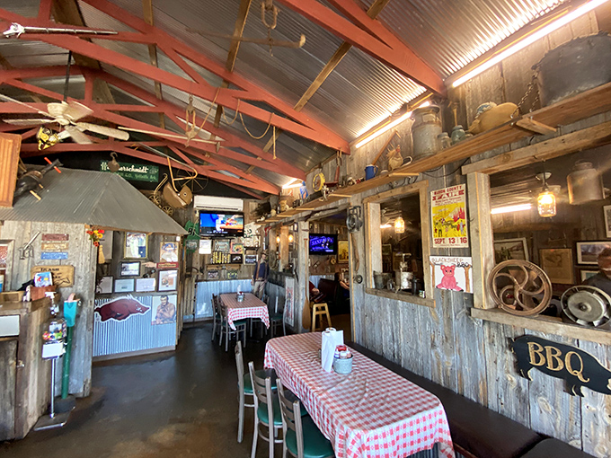 Inside, it's like time stopped somewhere in the 1970s, with rustic charm that money can't buy and atmosphere you can practically taste.