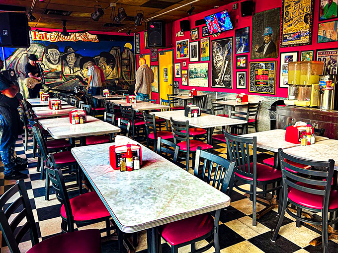 Blues music and barbecue&mdash;a marriage made in heaven. Fat Matt's interior is a living museum of music memorabilia and decades of delicious memories.