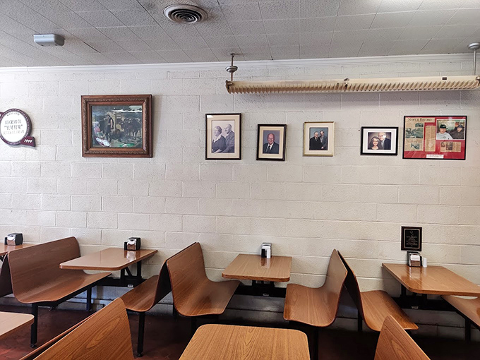 No-frills wooden booths and memory-filled walls create the perfect stage for culinary simplicity that's stood the test of time.