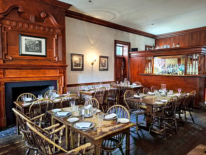 Step into a time machine where founding fathers once dined. These Windsor chairs have heard more American history than most textbooks contain.