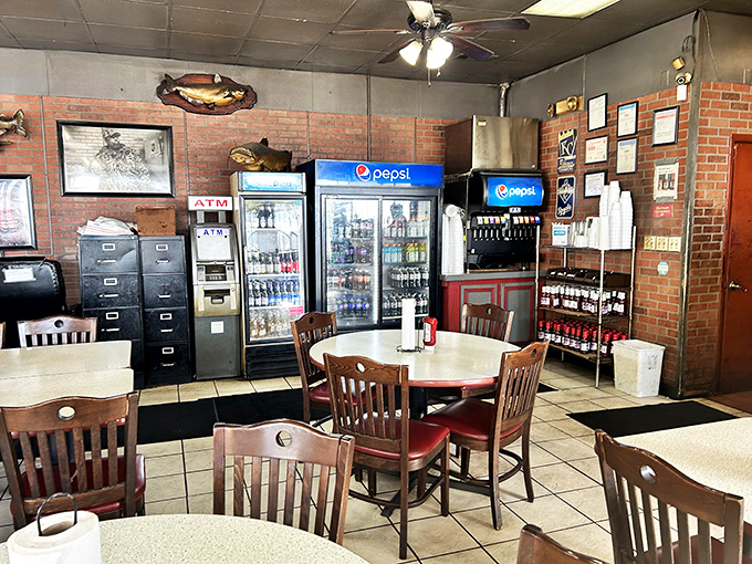 Inside, the no-nonsense dining room says everything about LC's priorities: less time decorating, more time perfecting what comes out of that smoker.