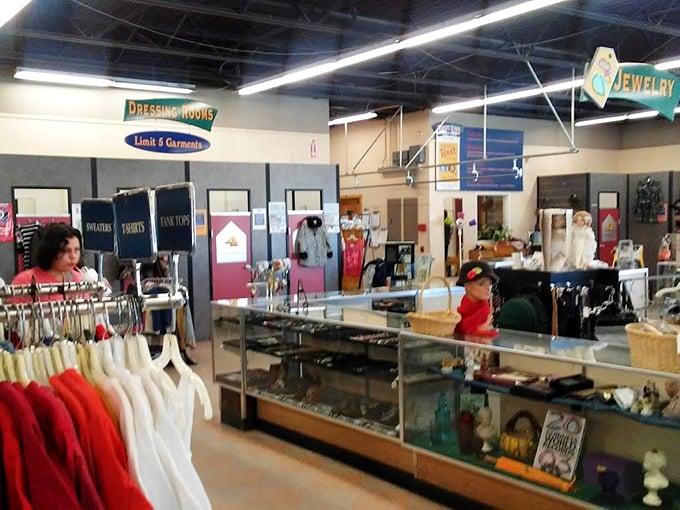 Welcome to retail's version of an archaeological dig, where display cases hold jewelry treasures and dressing rooms await your fashion experiments.