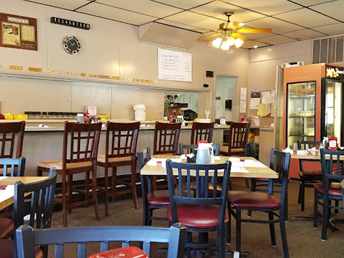 Classic diner charm at its finest&mdash;where counter seats aren't just spots to eat, but front-row tickets to the breakfast show.