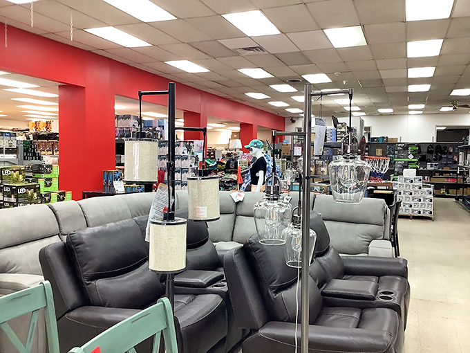 Leather recliners and floor lamps await new homes at prices that won't have you second-guessing your budget. Comfort meets affordability in perfect harmony.