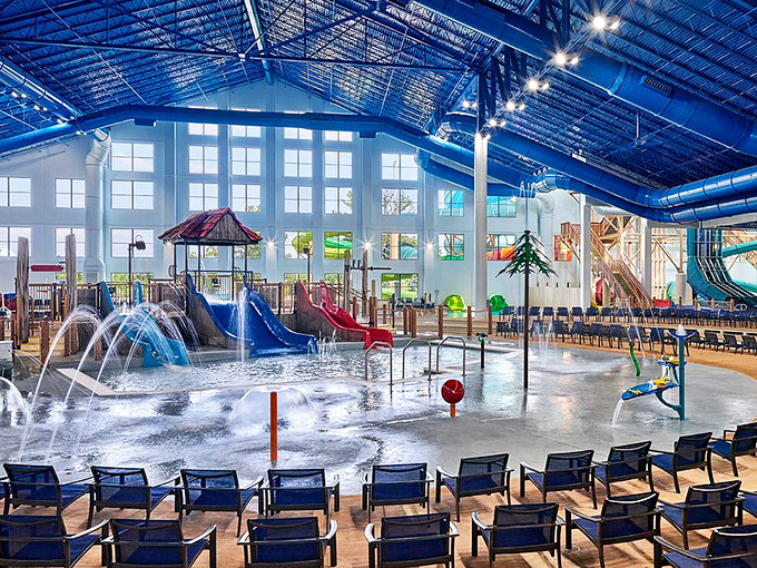 This splash zone for little cubs proves that architectural genius isn't limited to cathedrals&mdash;sometimes it's a mushroom that rains joy.