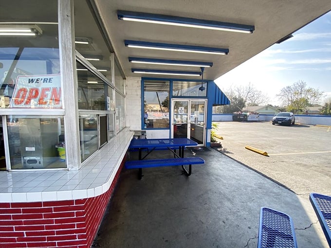 Simple pleasures await at these no-nonsense picnic tables, where the only dress code is an appetite and the only reservation needed is time to savor.