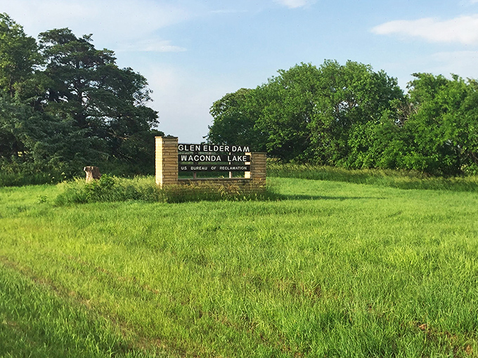 Nature's welcome sign stands sentinel among prairie grasses, announcing your arrival to one of Kansas's best-kept secrets.