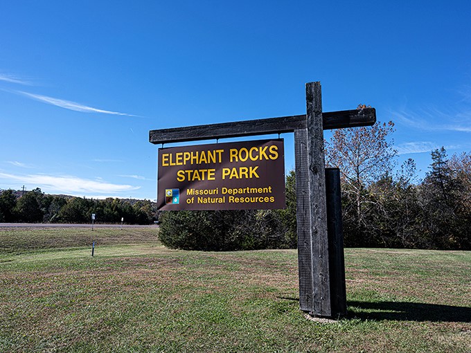 The gateway to geological wonder beckons visitors with its rustic charm, promising adventures among ancient stone elephants.