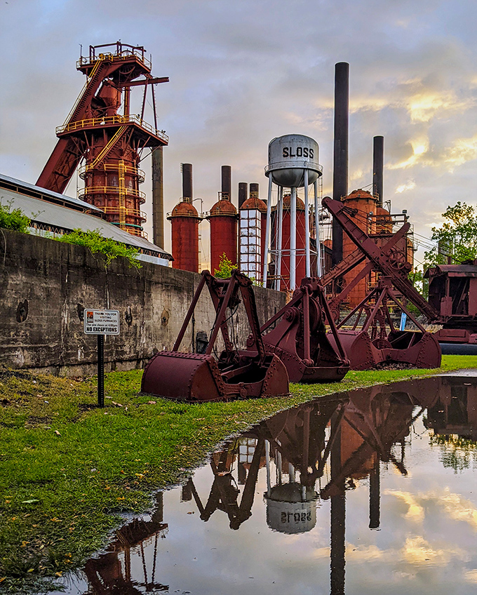 Brick archways crumble into darkness, whispering stories of fires that once roared and men who tended them through endless nights. 