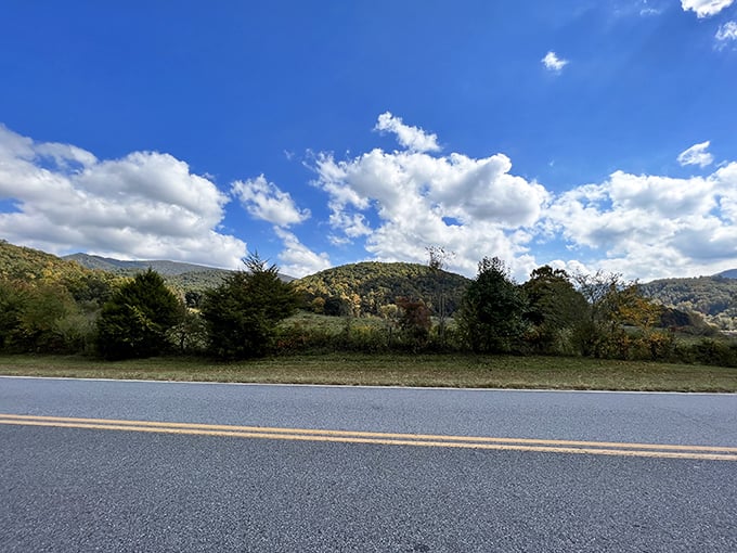 The road ahead is merely a suggestion; it's the mountains that command your attention. Georgia's rolling peaks unfold like sleeping giants.