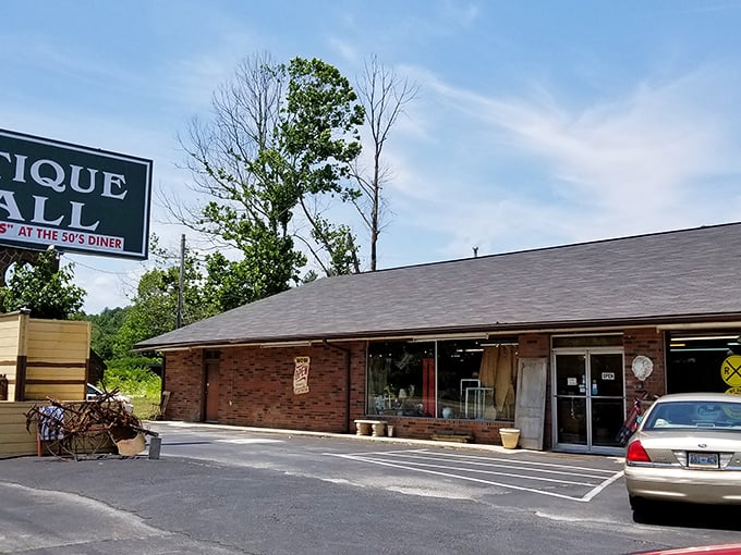 Nestled beside the 50's Diner, this brick-faced time capsule in Pigeon Forge holds more stories than your grandpa after his third bourbon.