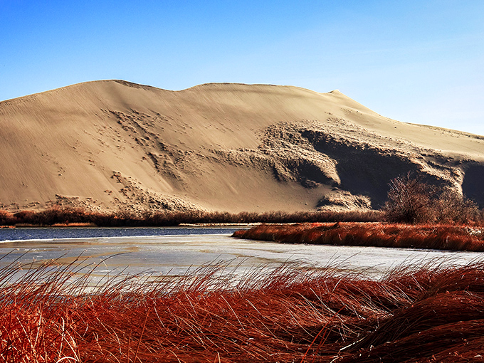 Nature's rollercoaster! These massive sand dunes at Bruneau aren't just for looking at&mdash;they're begging to be climbed.