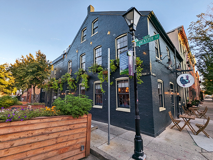Bunny's blue-brick corner spot could be on a postcard, but the real picture worth sending home is their golden fried chicken.