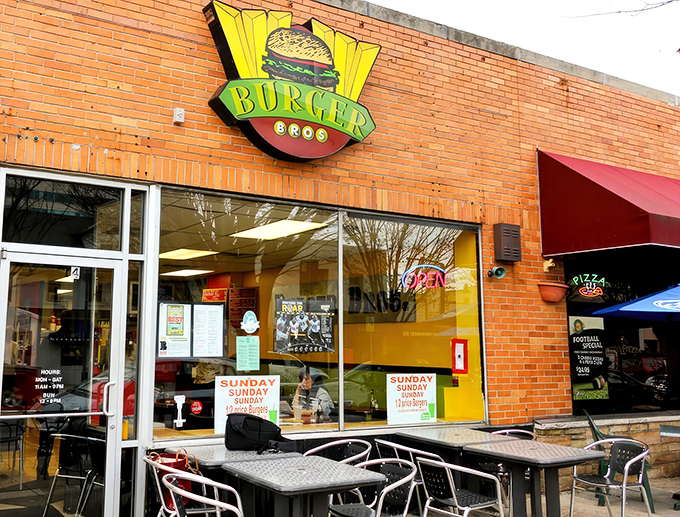 Burger Brothers' bold sign announces its mission with no frills needed&mdash;this brick fortress guards some of Towson's juiciest secrets.