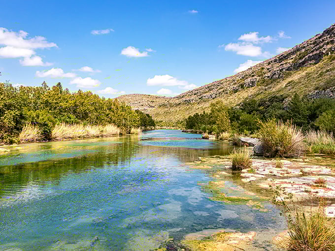 Devils River: Crystal clear waters flow between rocky banks, creating a blue-green paradise that looks Photoshopped but is gloriously real.