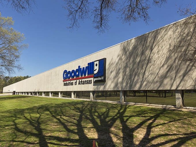 Goodwill's Arkansas headquarters isn't messing around&mdash;this building means business. The Pentagon of pre-loved treasures awaits!