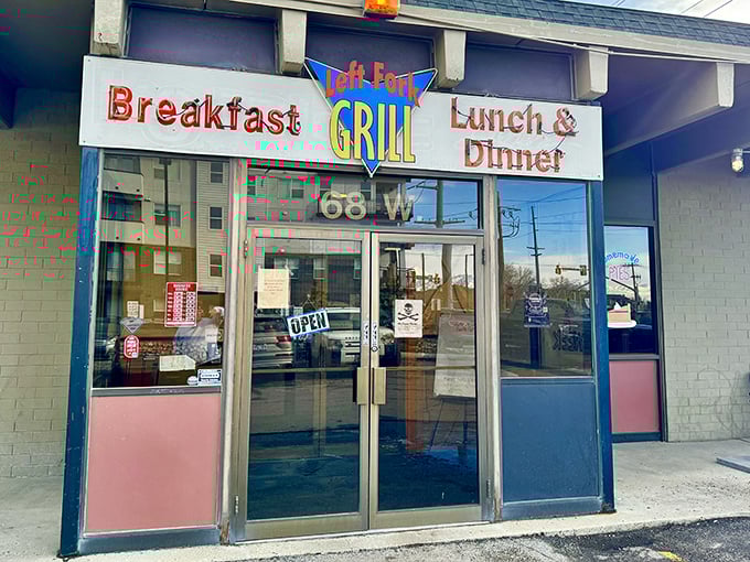 Left Fork Grill: The unassuming blue storefront hides breakfast treasures that would make Indiana Jones forget about the Holy Grail.