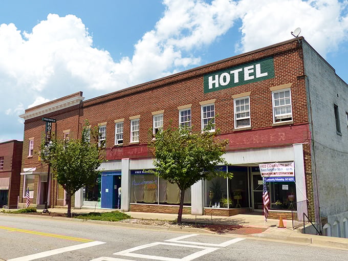 Martinsville: That classic brick hotel building stands as a charming reminder that affordable small-town living still exists in Virginia.
