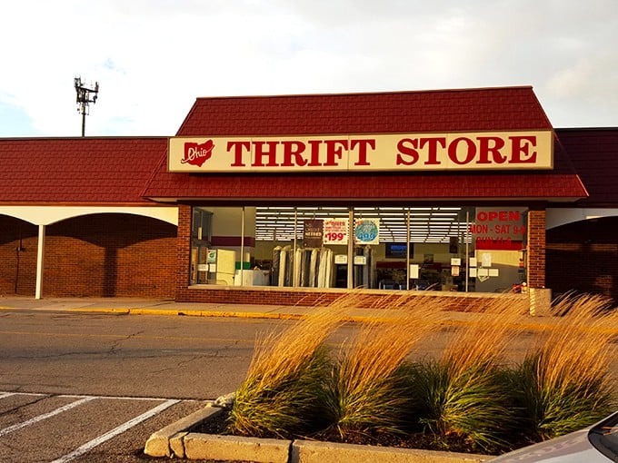 Ohio Thrift's distinctive red roof stands out like a cardinal in winter&mdash;a beacon of bargains waiting to be discovered.