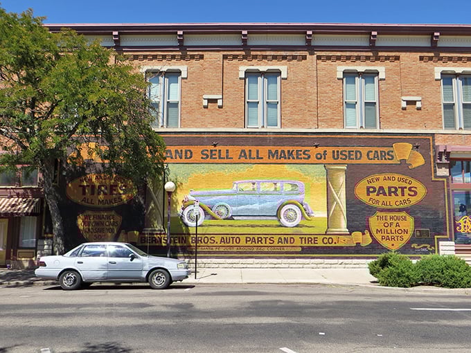 That vintage auto mural in Pueblo isn't just art&mdash;it's a reminder of simpler times when things were built to last, just like your budget here.