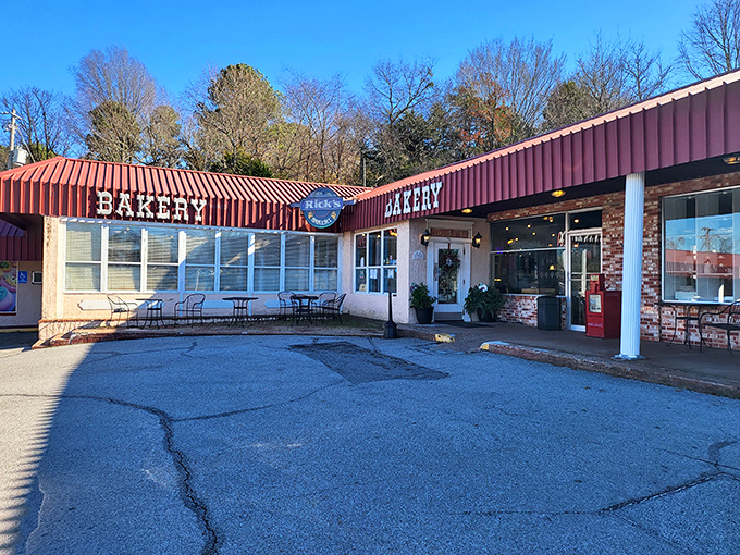Rick's Bakery's modest strip mall presence belies the pastry wonderland waiting inside—like finding Narnia in your neighborhood shopping center.