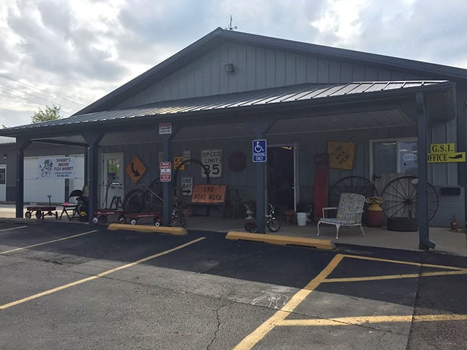 Small-town charm with big market energy. Shaggy's unassuming exterior hides a wonderland of vintage treasures and unexpected finds inside.