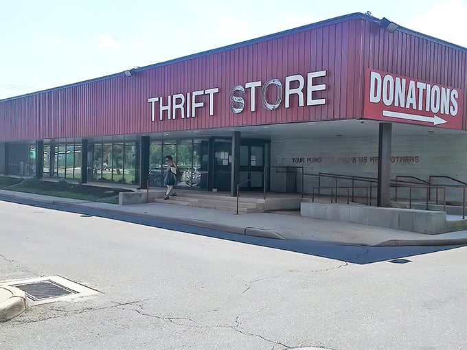 This burgundy-fronted thrift paradise could easily be mistaken for a department store from the golden age of retail.
