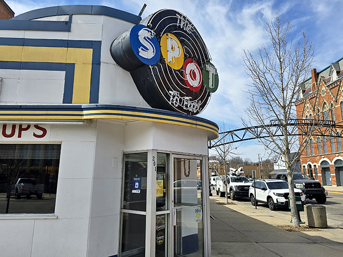 The Spot's vintage sign isn't just retro cool &ndash; it's a beacon for burger pilgrims seeking salvation.