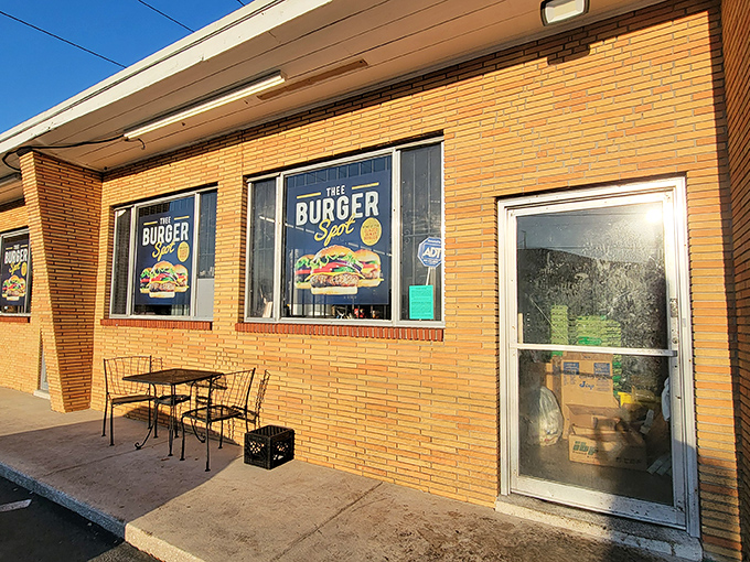 Thee Burger Spot's yellow brick exterior isn't the yellow brick road, but it'll lead to burger wizardry just the same.