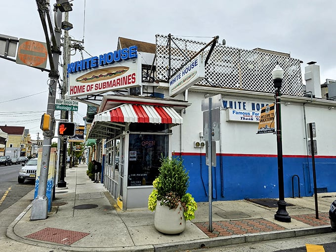 White House Subs stands proud on the corner, its red-and-white awning like a beacon calling hungry souls from across Atlantic City.