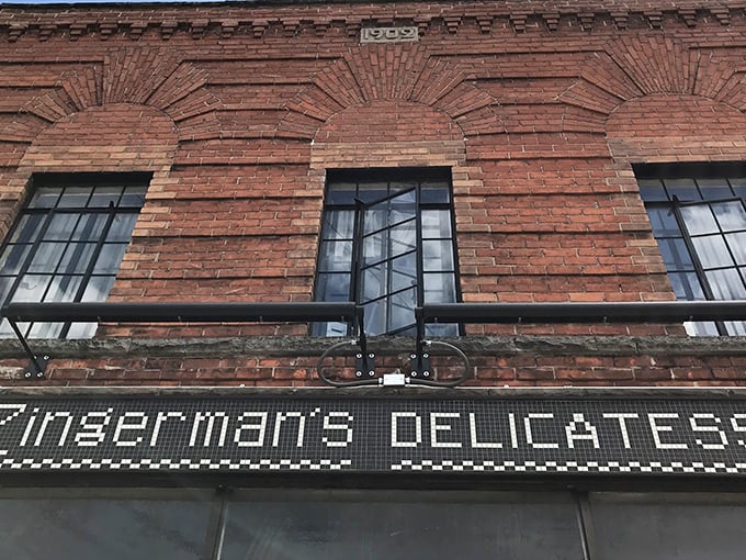 Zingerman's mosaic entrance isn't just decorative &ndash; it's marking the spot where sandwich treasure is buried daily.